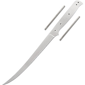 EZSMITH Knife Making Kit - Fisherman's Filet - DIY Fixed Blade - (Blade Blank & Pinstock) - (Gift Boxed) - (USA Design) - (by KnifeKits)