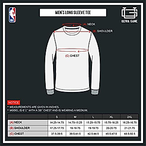 Ultra Game NBA Chicago Bulls Mens Supreme Long Sleeve Pullover Tee Shirt, Heather Gray, Large