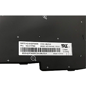 Sierra Blackmon Replacement Keyboard for Thinkpad E580 L580 T590 E590 L590, P52 P72 P53 P73E580 L580 T590 E590 L590, P52 P72 P53 P73 Series Laptop Without Backlight US Layout