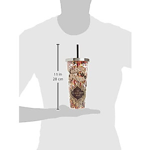 Spoontiques - Harry Potter Tumbler - Solemnly Swear Glitter Cup with Straw - 20 oz - Acrylic - Multicolored