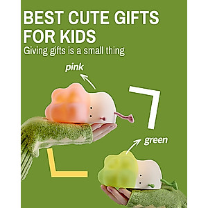 Night Light for Kids Rechargeable LED, 3-Level Dimmable Nursery Nightlight, Food Grade Silicone Squishy Lamp Perfect Bedside Touch Lamp with 30 Mins Timer for Breastfeeding, Toddler, Baby Décor