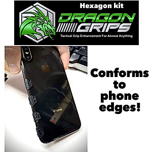 Dragon Grips Xbox One Controller Grips | Rubber Grip Wrap Skins | Xbox One Controller Accessories with Hexagon Decal Sticker Set of 57 Pieces 1/2" for Phone, Mouse, Keyboard Gaming Grip Stickers