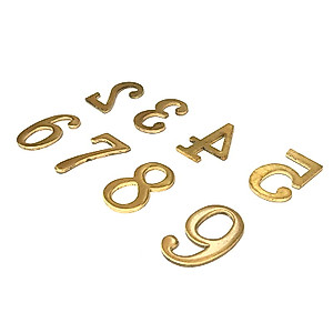 1Pcs Mailbox Numbers 2 Inch Brass House Numbers for Outside,Self Adhesive 3D Address Numbers for House, Apartment, Office, Hotel Room, Mailbox Signs,Brass (No.5)
