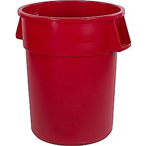 Carlisle FoodService Products CFS 34105505 Bronco Round Waste Container Only, 55 Gallon, Red