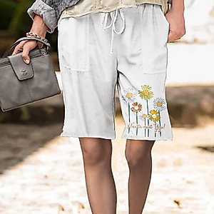 high Waist Spandex Shorts Shorts for Women Casual Summer Summer Shorts Beach Holiday Trendy Breathable Lounge Shorts with Pockets(43-White,X-Large)