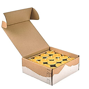 Bluecorn 100% Pure Beeswax Tea Lights in Metal Cups - Bulk Candles (48-Pack) - Tealight Candles - Beeswax Candles - Handmade in Colorado Since 1991