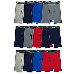 Fruit of the Loom Mens Coolzone Briefs, Moisture Wicking & Breathable, Assorted Color Multipacks Boxer, 12 Pack - Assorted Colors, Large US