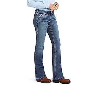Ariat Women's FR DuraStretch Flame Resistant Mid Rise Bootcut Jean, Oceanside Entwined, 29 Long