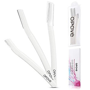Dermaplane Razor for Women Face,Professional Dermaplaning Tool,Facial Razor, Peach Fuzz and Hair Removal, opove Multifunction Home Skin Care Tool,3 Eyebrow Razors