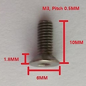 103 Titanium Alloy Screw Hex Cap Head Socket Key Bolts 6/8/10/12/15mm, M3 x 10mm