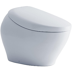 TOTO® NEOREST® NX1 Dual Flush 1.0 or 0.8 GPF Toilet with Integrated Bidet Seat, EWATER+® - Cotton White - MS902CUMFG#01