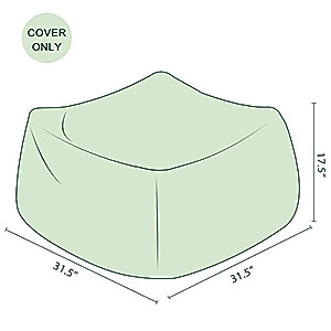 CHUN YI Spandex Bean Bag Chair Cover(No Filler), Stuffable Beanbags for Organizing Children Plush Toys or Memory Foam and Others Extra Large Seat Coat with Zipper(Large 31.5"x31.5"x17.5",Teal)