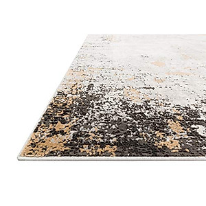 Loloi II Alchemy Collection ALC-02 Granite/Gold, Contemporary 7'-11" x 10'-6" Area Rug