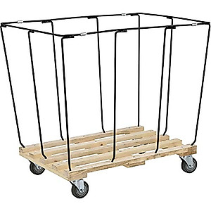 Global Industrial 16 Bushel, Canvas Basket Bulk Truck, Unassembled, 40" D x 28" W x 35" H