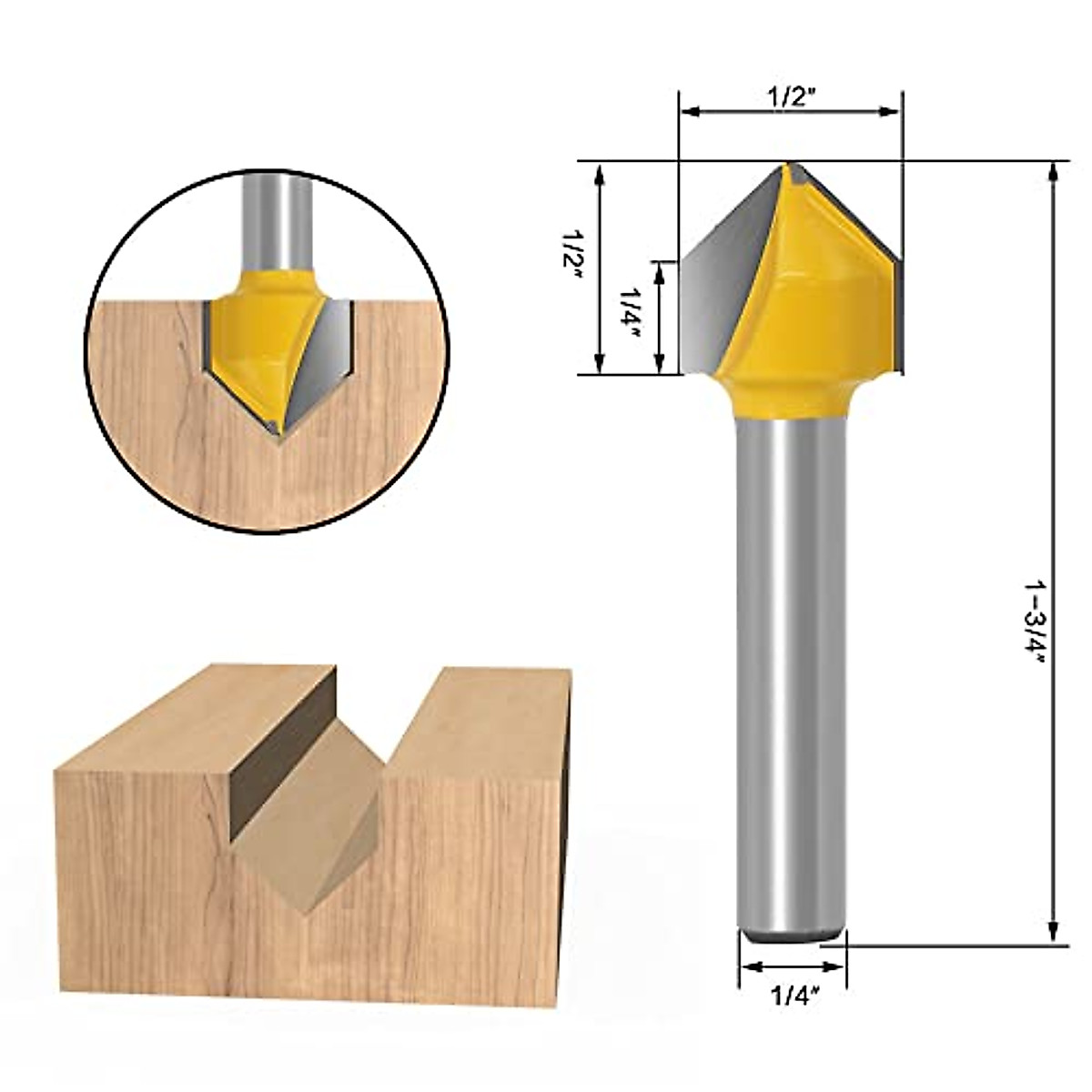 AXSDXA 15 Pcs Router Bits 1/4 Shank Router Bits Set Beginner Router Bit Kit for DIY, Woodworking Project with Storage Case