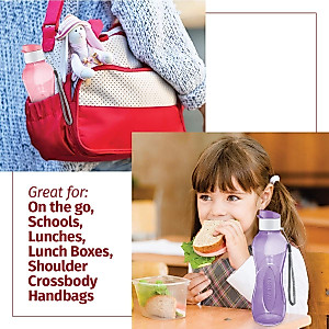 MILTON Water Bottle Kids Reusable Leakproof 12 Oz Plastic Wide Mouth Large Big Drink Bottle BPA & Leak Free with Handle Strap Carrier for Cycling Camping Hiking Gym Yoga (108 pack, 18 of each color)