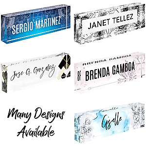 Andaz Press Funny Office Desk Plate, Gate Keeper Acrylic Plate for Home, Desk, Front Desk Receptionist, Secretary, Work, Co-Worker, Funny Nameplate Sign Decorations for Men Women, 8" X 2.5"