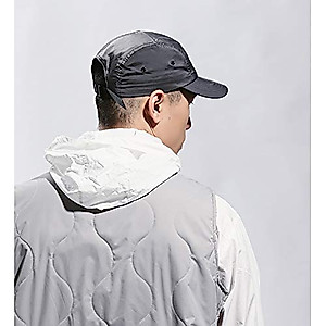 CLAPE 5 Panel Hat for Men, Curved Brim UPF50+ Sun Hats Quick Dry Outdoor Sports Running Hat Baseball Cap