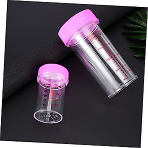 NUOBESTY 2 Set Scales Measuring Cups Test Tubes Laboratory Liquid Measuring Cup Laboratory Tube Liquid Measure Cup Chemistry Test Tube Screw Cap Test Tubes Lab Tubes Beaker Red Pp re-usable