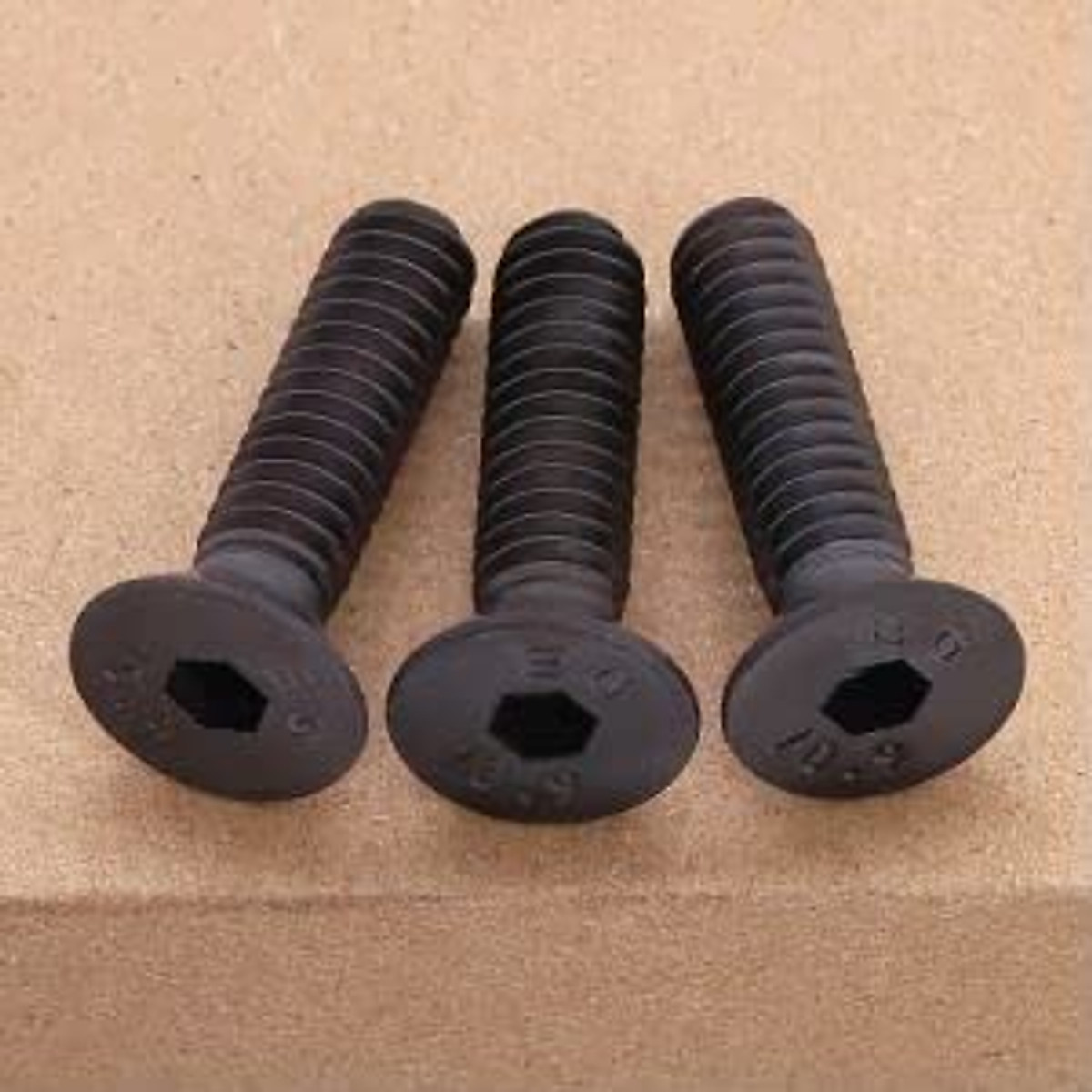 M6-1.0 x 20mm (30 PCS) Countersunk Head Socket Cap Screws, Black Oxide Finish, 10.9 Grade Alloy Steel, Full Thread, Coarse Thread, DIN 7991