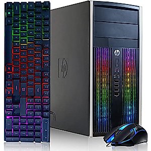 HP RGB Gaming PC Desktop Computer - Intel Quad I7 up to 3.8GHz, 16GB Memory, 256G SSD + 3TB, GeForce GTX 1660 Super 6G GDDR6, RGB Keyboard & Mouse, WiFi & Bluetooth 5.0, Win 10 Pro (Renewed)