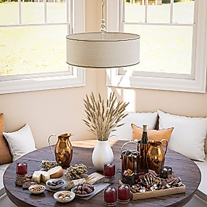 Kenroy Home Casual 3 Light Pendant ,20 Inch Height, 22 Inch Diameter with Brushed Steel Finish