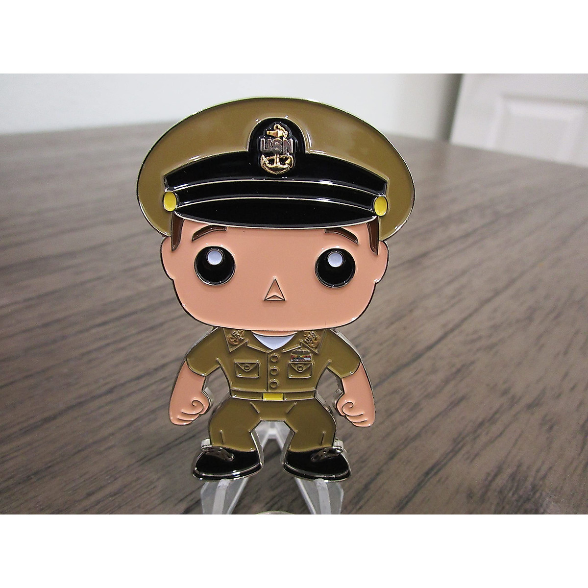 USN Oversized Head Style Male Navy Chief Navy Pride Khaki Uniform CPO Challenge Coin