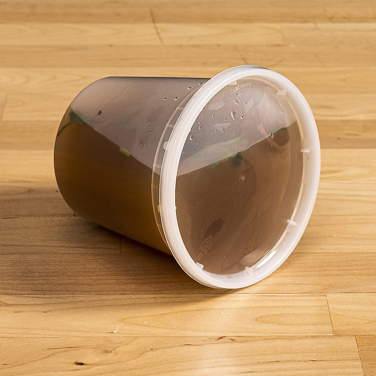 TIYA Takeout Food Containers - 16oz Bulk 240 Pack with Lids - Plastic Food Storage to-Go Containers - Reusable Microwavable Dishwasher Safe Takeout Cups - Airtight Leak Proof for Soups & Meal Prep