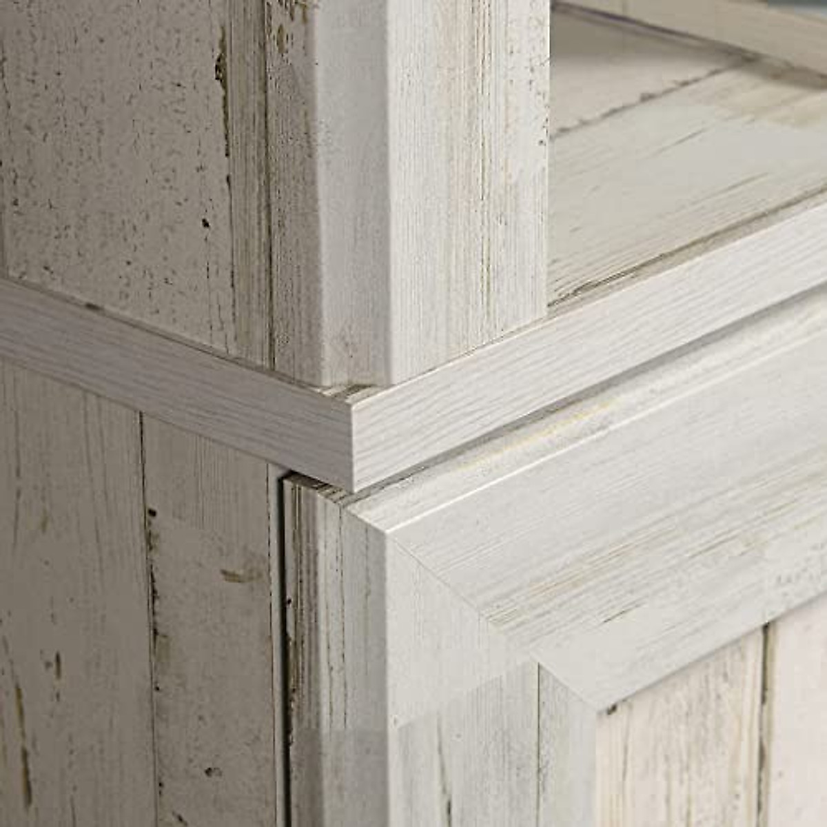 Sauder Miscellaneous Storage Bookcase/ Book Shelf With Doors, White Plank finish