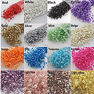 Krismile 200 Feet Roll Fishing Line Artificial Pearls Beads Chain Garland Flowers Wedding Party Decoration Products Supply (Purple)