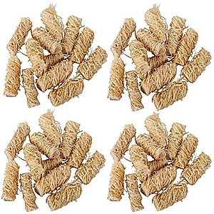 KINJOEK 72 Count Fire Grill Charcoal Starters, Eco Friendly Wood Wool Flame Fire Starters Great for Lighting Fires in BBQ, Chimney Starter, Stoves, Barbecue Grills, Kamados Primo Smokers, Natural