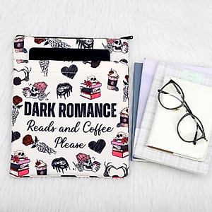 ENSIANTH Dark Romance Bookish Gift Smut Slut Book Sleeve Spicy Reading Gift Smutty Romance Readers Book Cover with Zipper (Litter Dark BS)