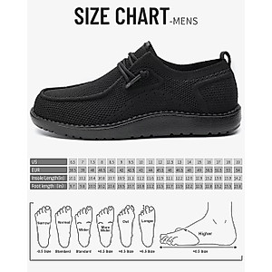 1TAZERO Wide Shoes Slip in Men Orthopedic Shoes Walking Loafers with Arch Support for Wide Fit (Black 12)