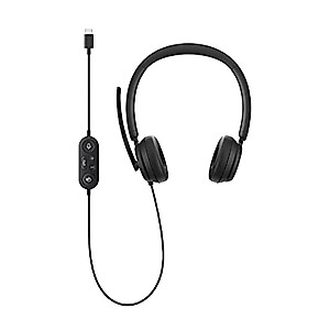 Microsoft Modern USB-C Headset - Wired Headset,On-Ear Stereo Headphones with Noise-Cancelling Microphone, USB-C Connectivity, in-Line Controls, PC/Mac/Laptop - Certified Teams