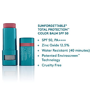 Colorescience Sunforgettable Total Protection Color Balm SPF 50, for Cheeks & Lips | Berry