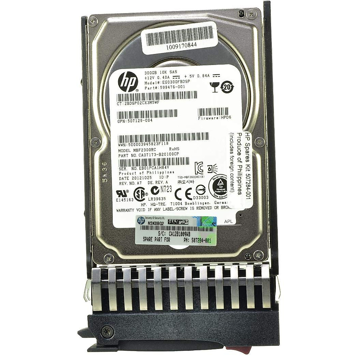 HP 507284-001 300GB SAS 10K Dual Port Hot Pluggable 2.5in Hard Drive