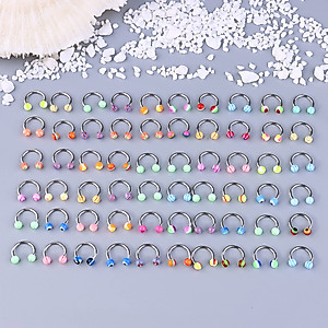 Drperfect Septum Jewelry for Women Men 8MM Horseshoe Septum Ring 16G Surgical Steel Septum Piercing Jewelry 8MM