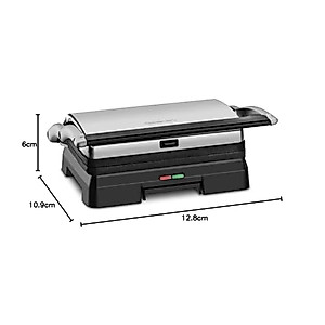 Cuisinart GR-11 Griddler 3-in-1 Grill and Panini Press, Silver
