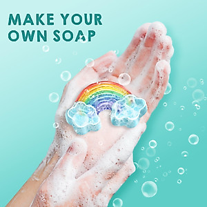 Klever Kits Bath Bomb, Soap Making Kit for Kids, 2-in-1 Spa STEM Science Kits, DIY Make Your Own Bath Bombs & Soap, Spa Kit for Kids, Gifts Toys for Toddler Kid, Birthday Present