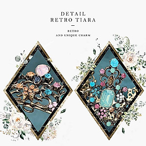 Yean Baroque Rhinestone Crowns and Tiaras Gold Bridal Queen Crown Crystal Wedding Tiara Crown for Women