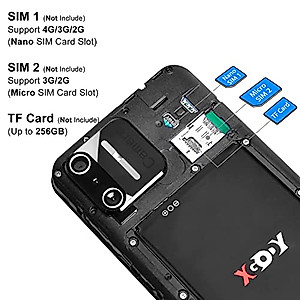 Xgody X13 Unlocked Smartphone, 6.1 Inch 2022 4G Dual SIM and Dual 5MP Camera Cheap Cell Phone, Android 9.0 OS Phones, 3000mAh Massive Battery, Face Recognition (Blue)