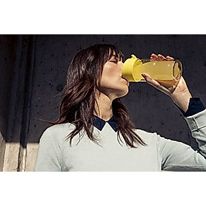 SIGG - Insulated Coffee Cup - Travel Mug Nova Ultra Lemon - Dishwasher Safe - BPA Free - Broscilate Glass - Flip Top - Yellow - 13 Oz