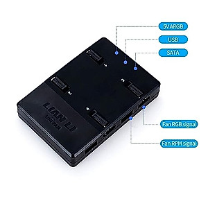 Lian Li UNI Fan SL140 Double Pack Black with Controller (ARGB 140mm LED PWM Daisy-Chain) (SL140-2 Black Cooler)