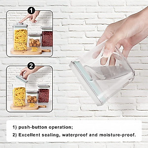 Airtight Food Storage Containers Set-8 PCS POP Open Kitchen Canisters with lids,BPA Free, Kitchen Pantry Organization Stackable Containers for Bulk Food, Cereal,Snack, Sugar, Pet Food Storage