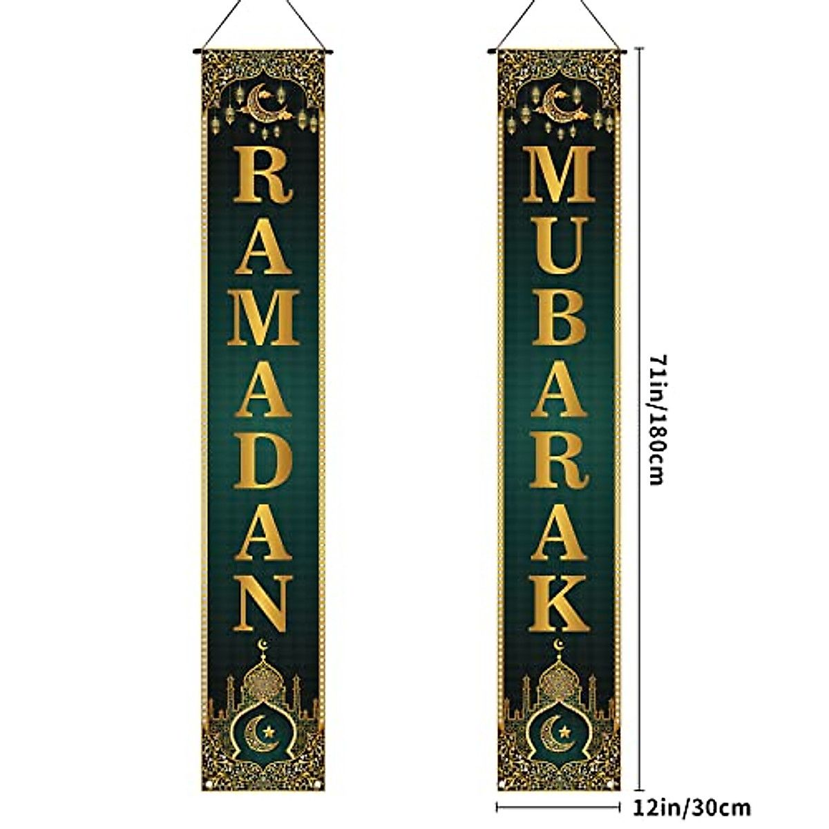 Ramadan Mubarak Decorations Ramadan Front Porch Welcome Sign Eid Mubarak Banner Ramadan Decorations and Supplies for Home Party
