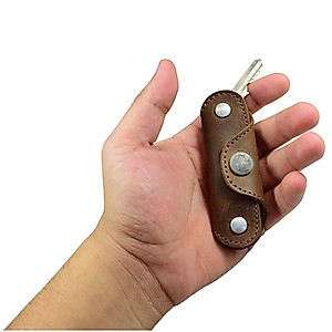 Hide & Drink, Multiple Key Organizer Handmade from Full Grain Leather (Bourbon Brown)
