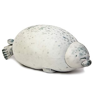 EHOTONG Cute Blob Seal Pillow, Chubby Seal Plush Hug Pillow Soft Stuffed Animal Toy (White, 15")