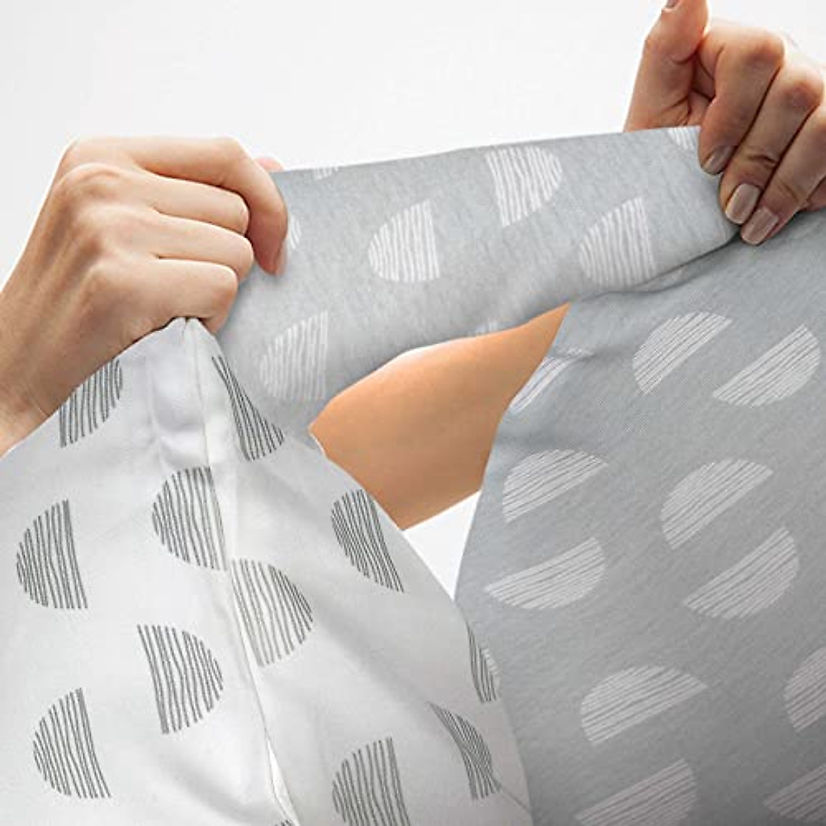 Boppy Full Body Side Sleeper Pillow, Mirage White and Gray, Versatile All-Around Body Comfort for Pregnancy and Postpartum, Flex-Support Technology for Sleeping and Sitting