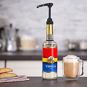 SunyamGo Coffee Syrup Pump, Compatible with Torani, DaVinci, Jordans Skinny Syrups - Torani Syrup Pump Dispenser Fits 750Ml Bottles, Black (Pack of 3)