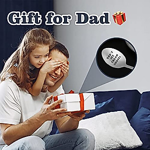 Gifts for Dad Ice Cream Spoon Scoop for Ice Cream Lovers, Funny Engraved Stainless Steel Spoon Shovel, Birthday Fathers Day Gifts Christmas Thanksgiving Gifts for Him